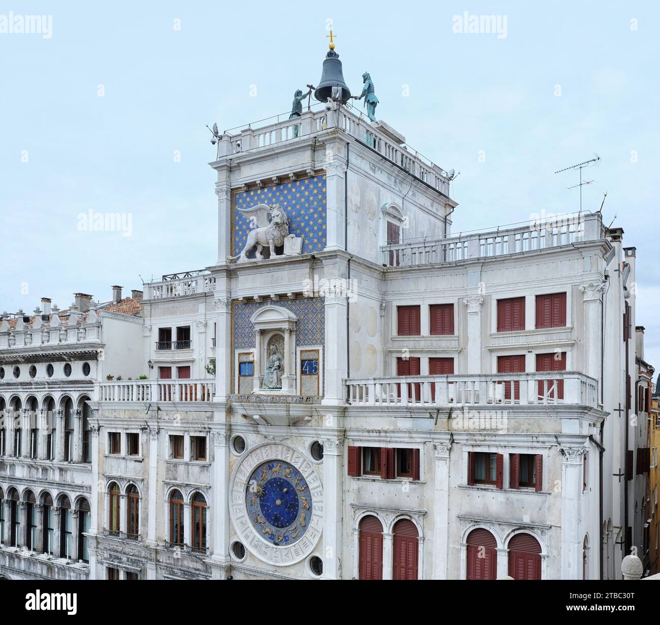 St Mark's Clocktower Venice, the zodiac clock, bell tower, Lion of St ...