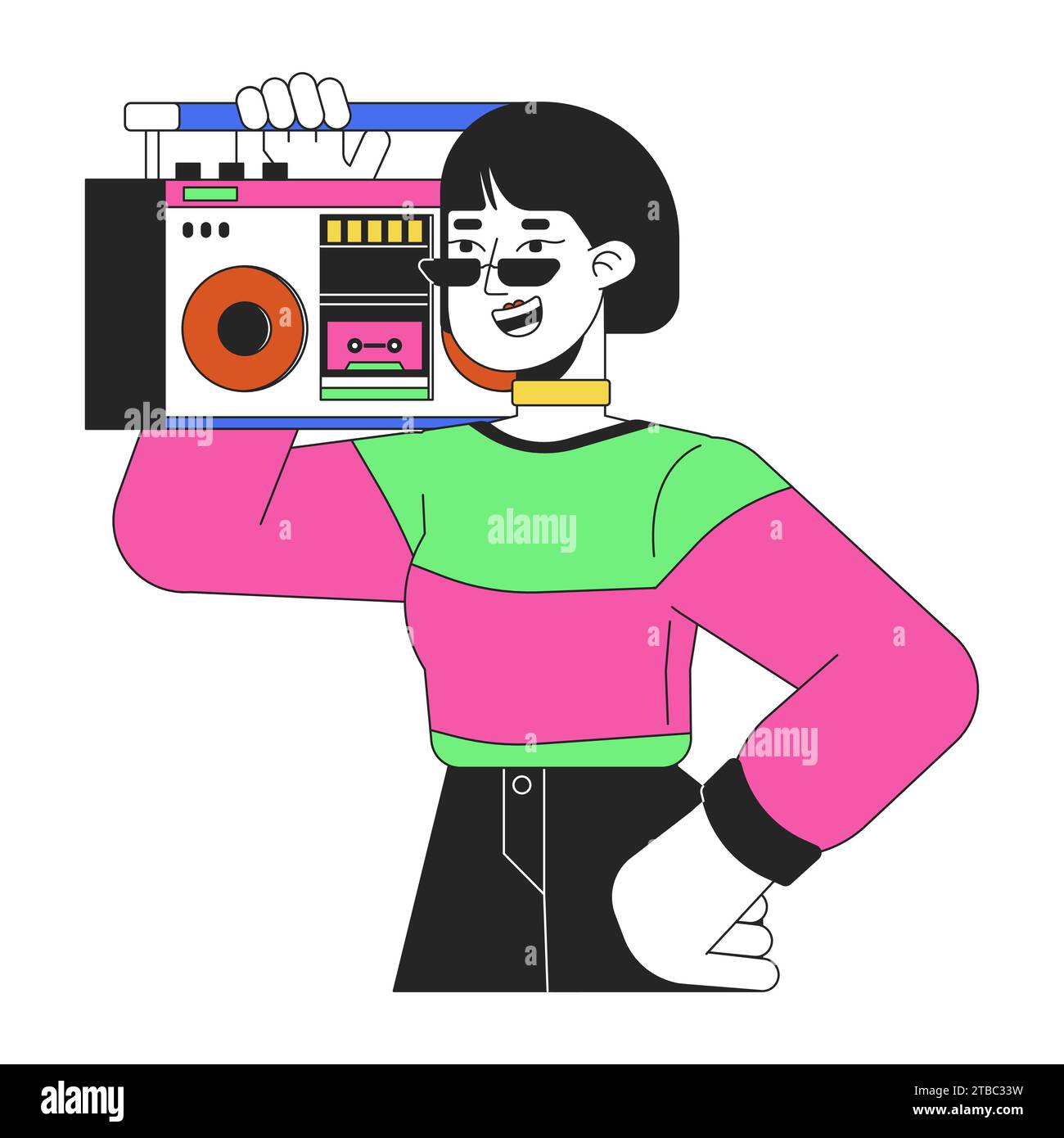 Asian gen z woman Stock Vector Images - Alamy