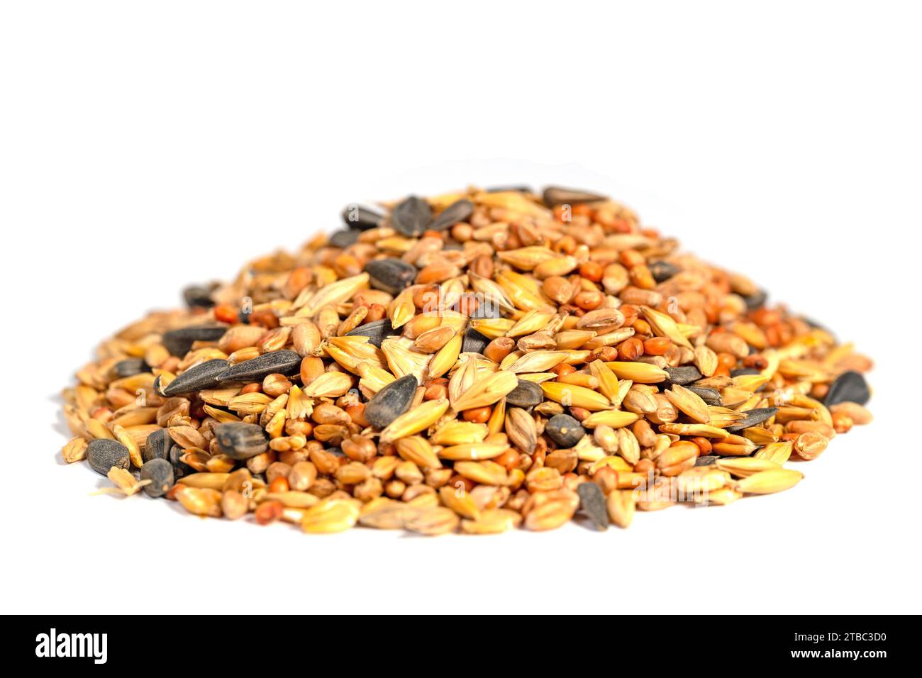 Animal scatter food isolated against white background Stock Photo - Alamy