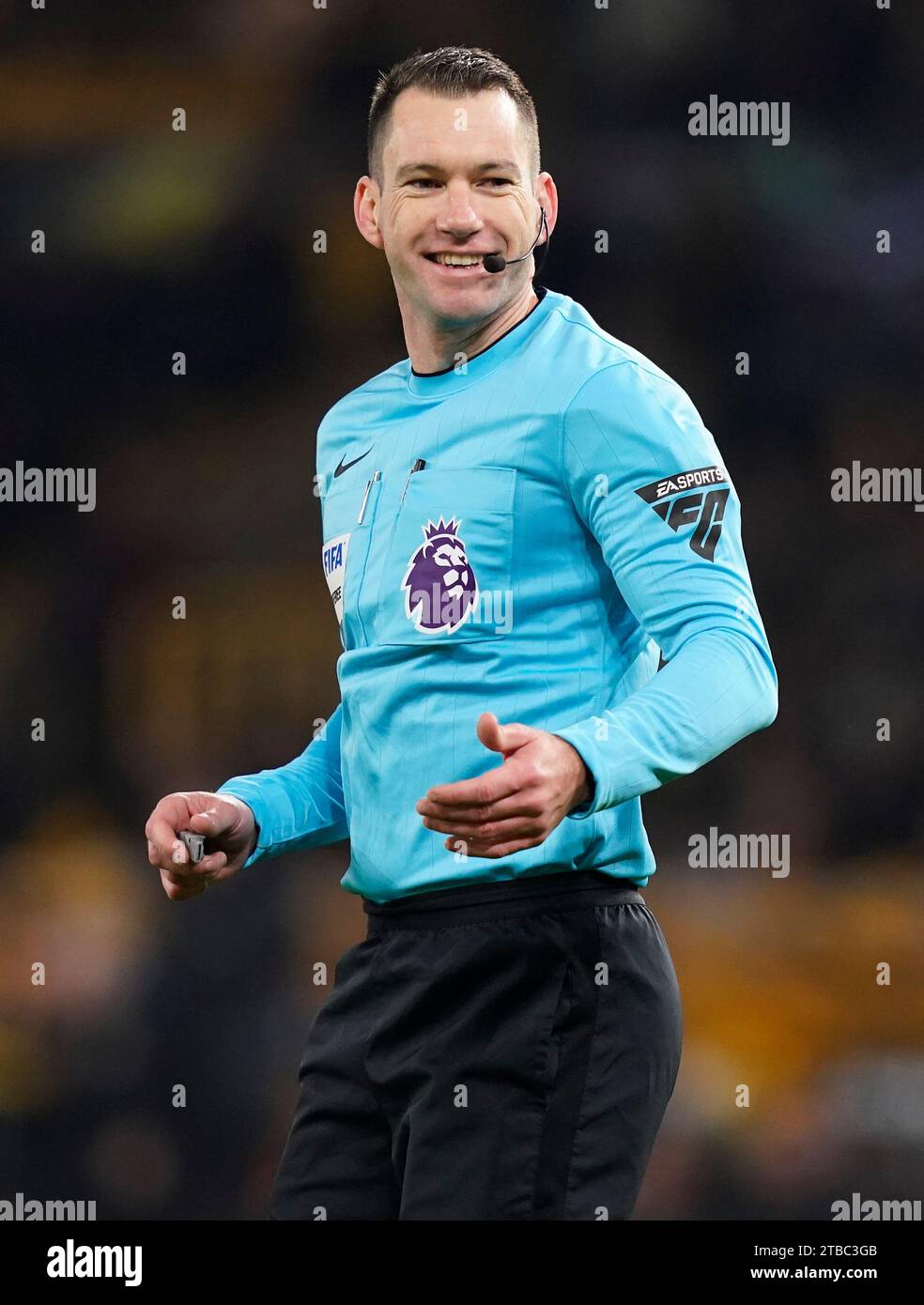 Wolverhampton, UK. 5th Dec, 2023. Referee Jarred Gillett during the ...
