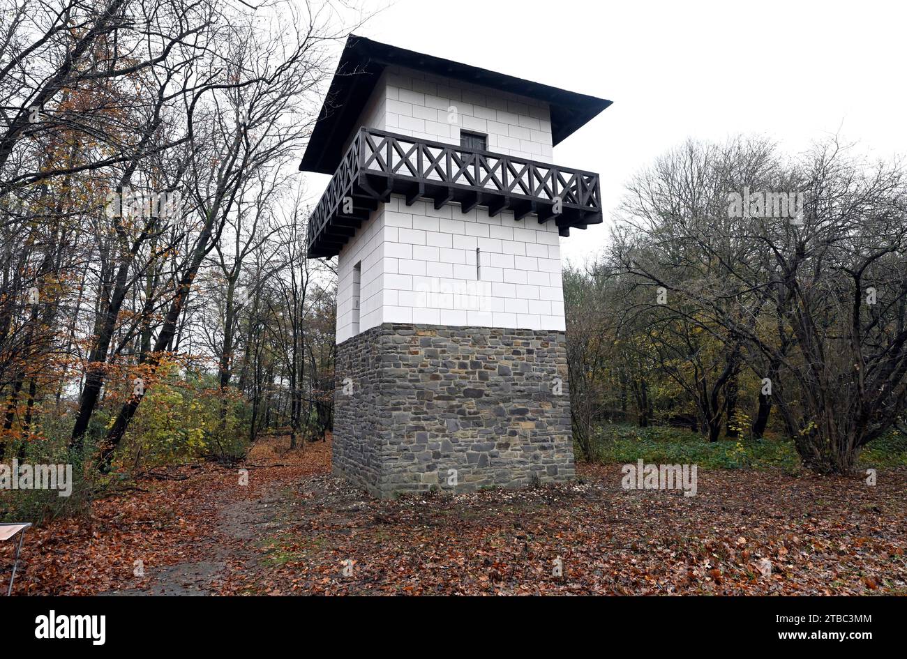Neuss, Germany. 06th Dec, 2023. View of the reconstructed watchtower ...