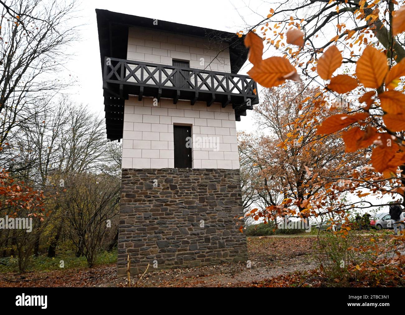Neuss, Germany. 06th Dec, 2023. View of the reconstructed watchtower ...