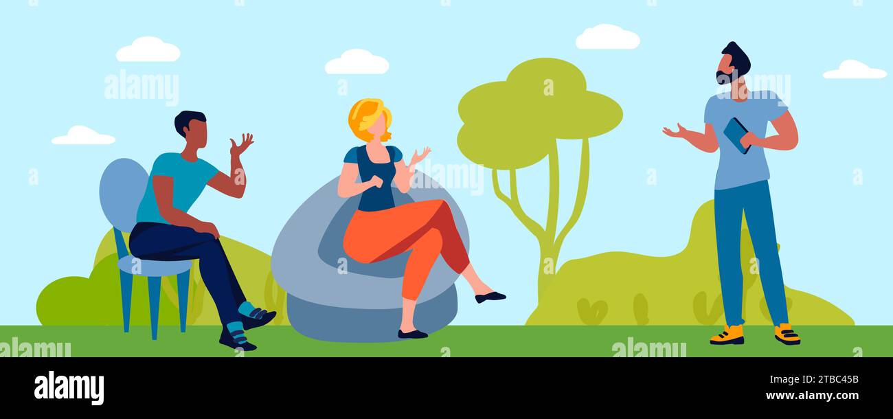 Environment ecology conservation concept. People discuss nature and ...