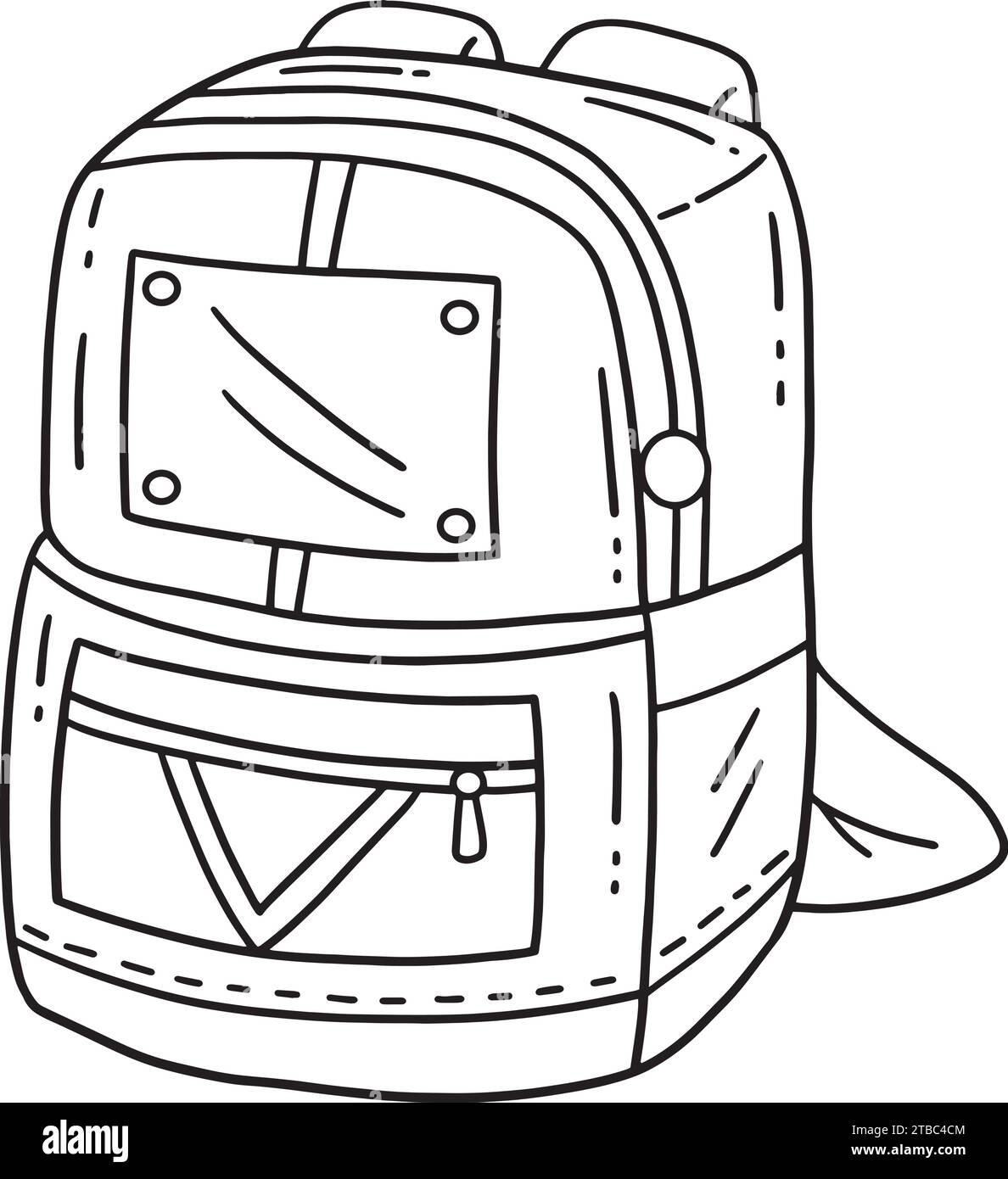 Backpack Isolated Coloring Page for Kids Stock Vector Image & Art - Alamy