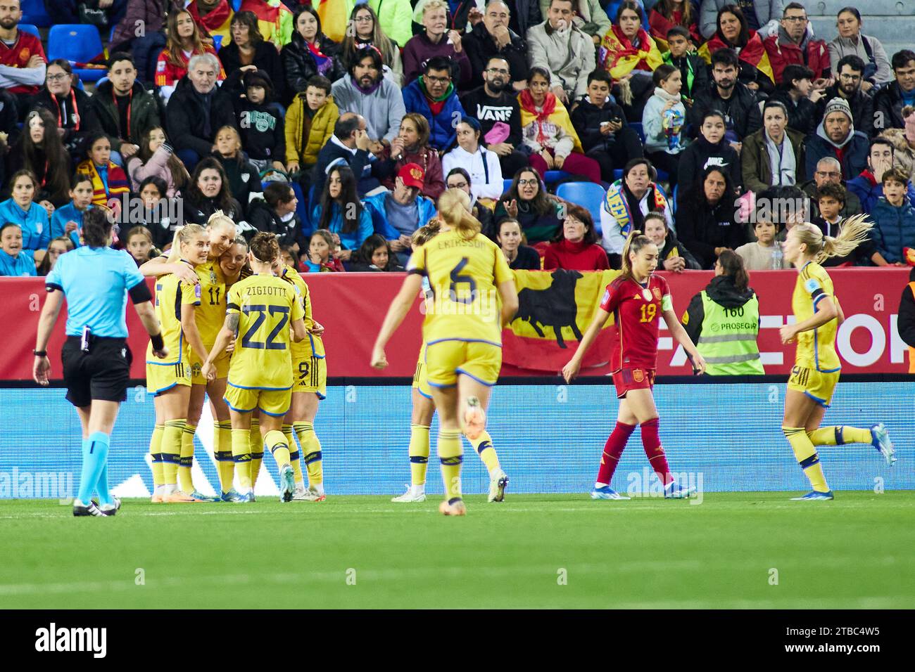 Stina Blackstenius of Sweden celebrates a goal 1-3 during the UEFA ...