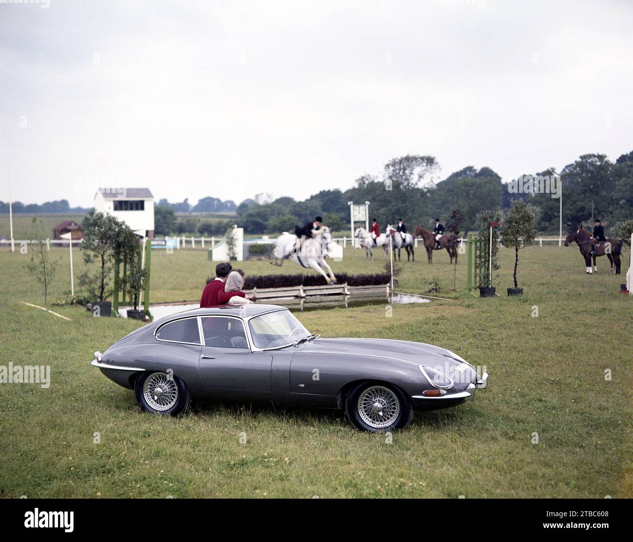 1961 Jaguar E-type, Series 1 Fixed Head Coupe, 9600HP, parked on ...