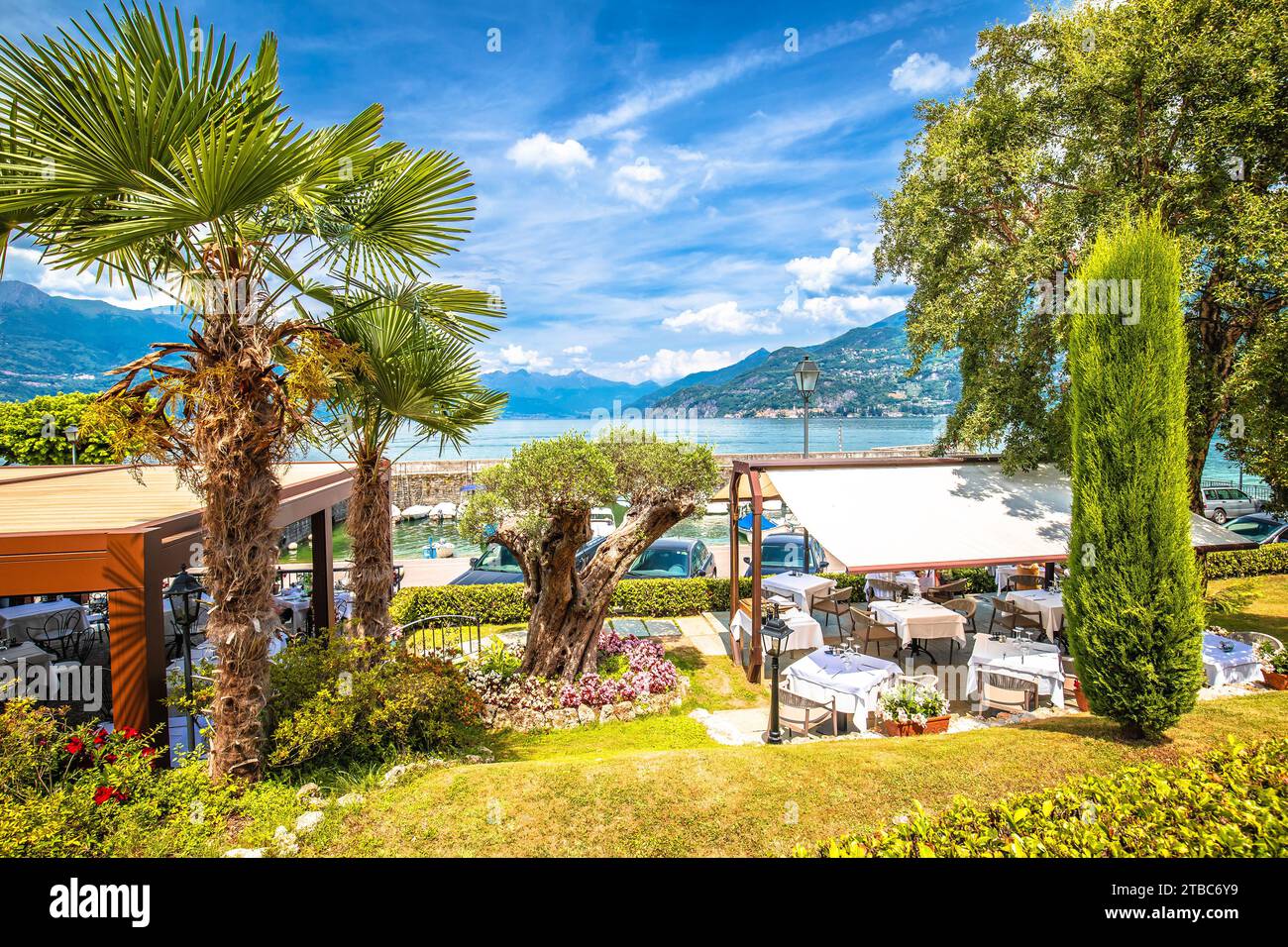 Lake Como scenic waterfront in Bellagio view, northern Italy Stock ...
