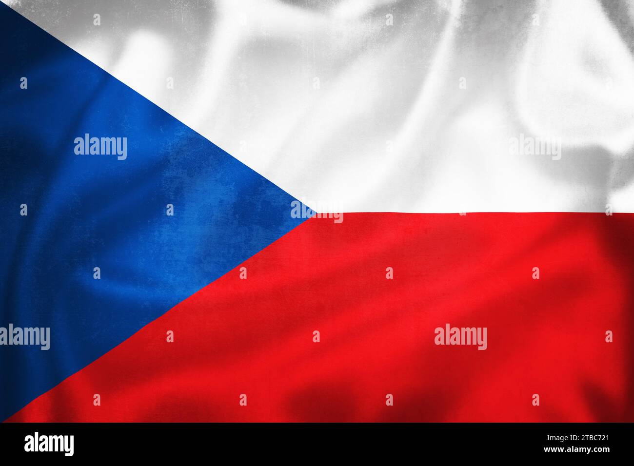 Grunge 3D illustration of Czechia flag, concept of Czech Republic Stock ...