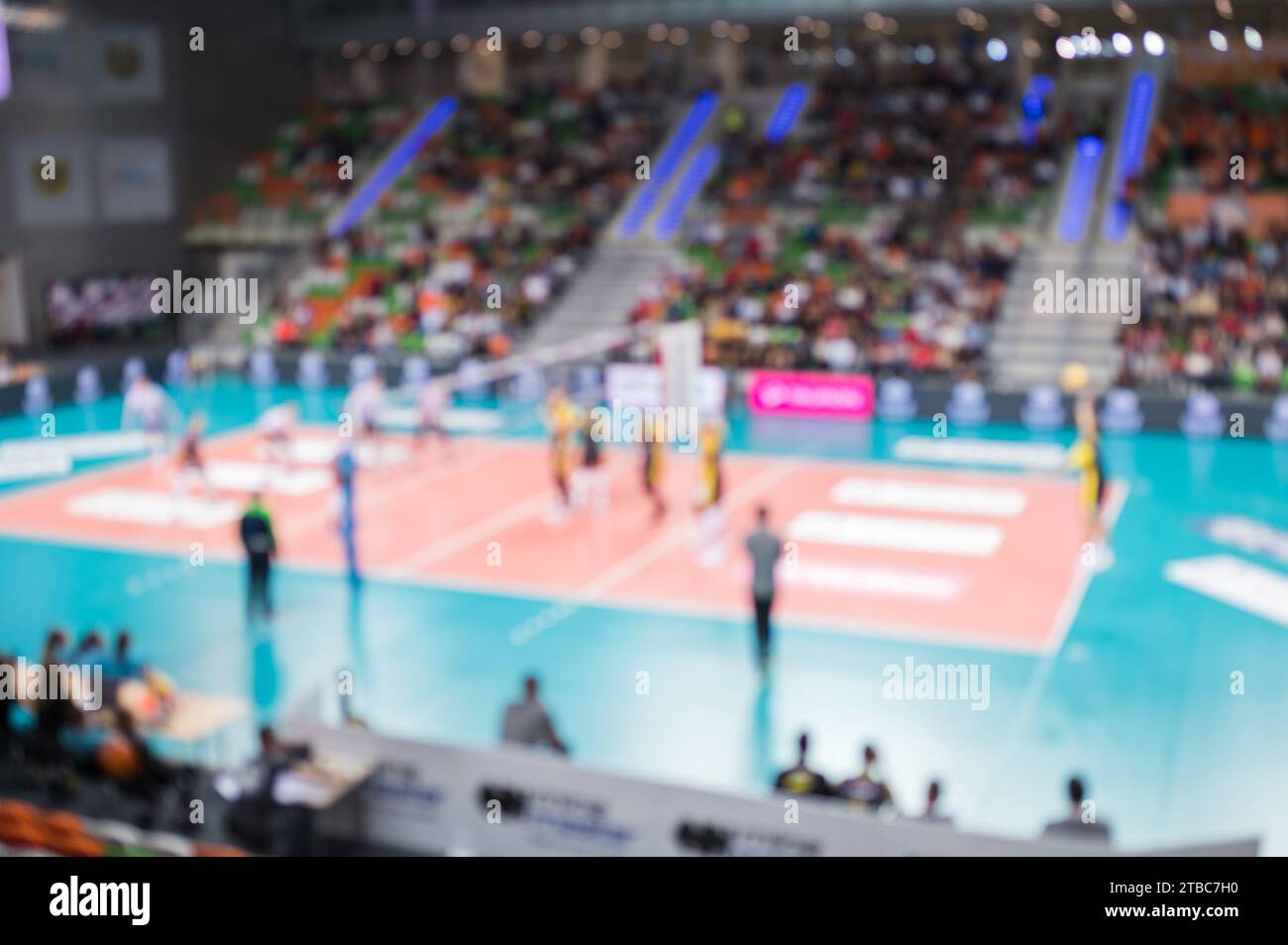 volleyball match - intentional blurred picture Stock Photo - Alamy