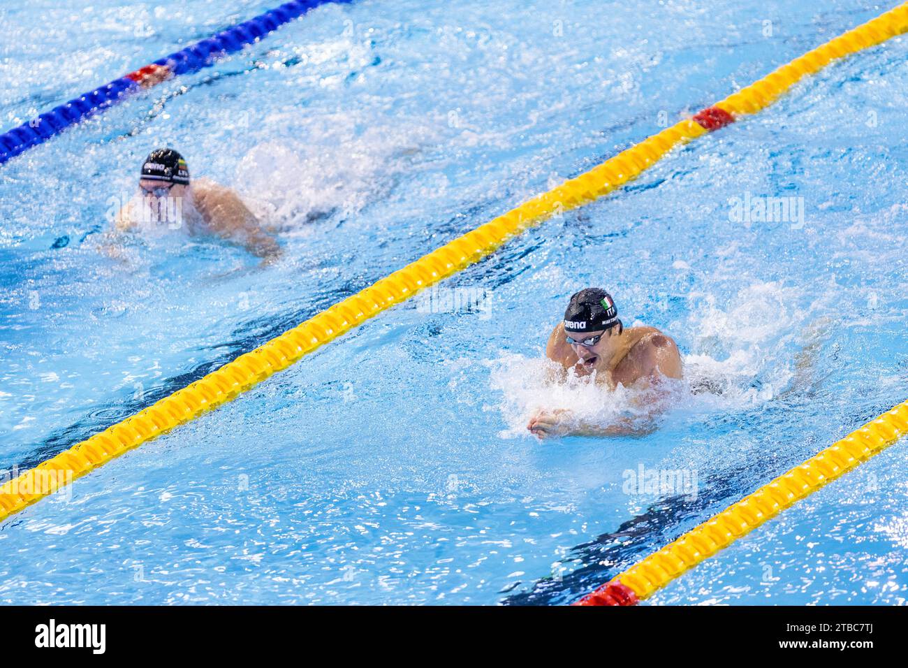 Martinenghi Nicolo of Italy during MenÂ´s 100m Breaststroke Heats at ...
