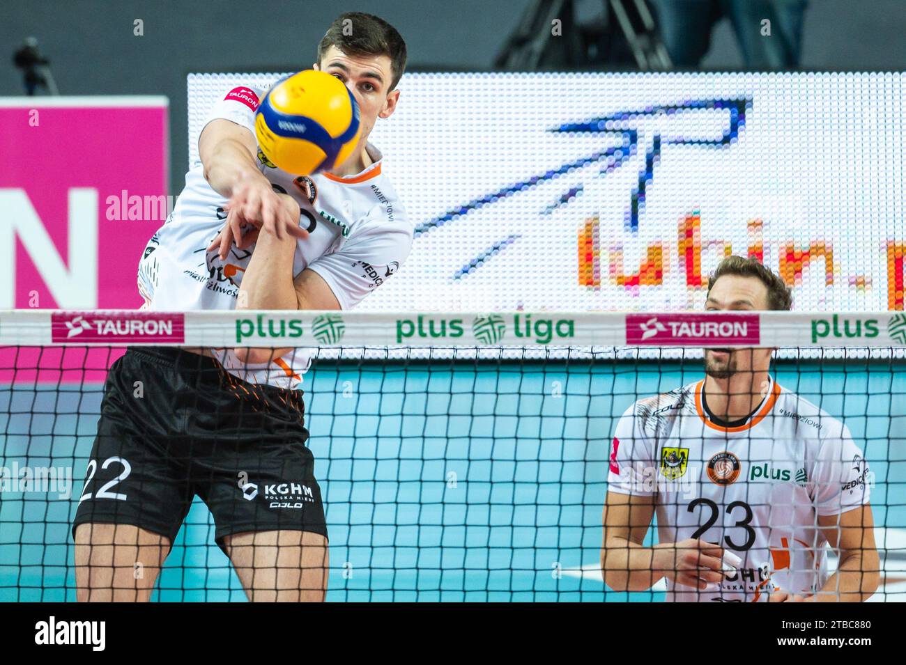 LUBIN, POLAND - NOVEMBER 20, 2023: Men's Volleyball Polish PlusLiga ...
