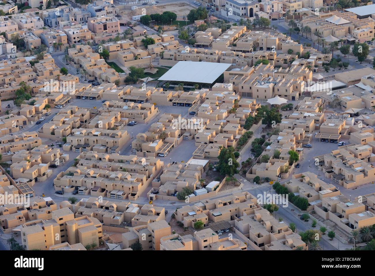 View from the Majdoul Tower on Riyadh town and the Kingdom tower in ...