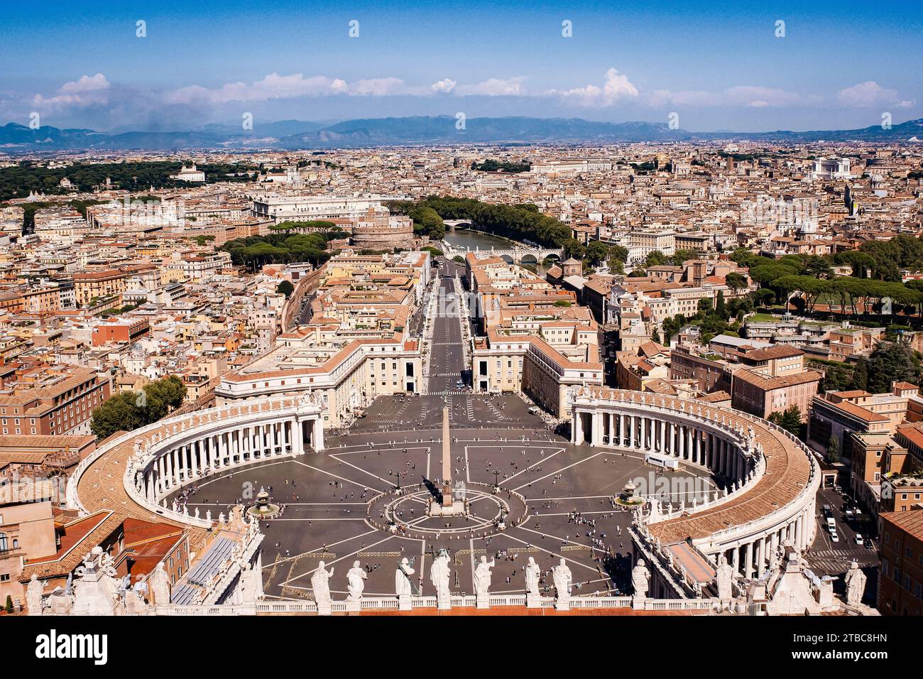 St. Peter's Square, located directly in front of St. Peter's Basilica ...