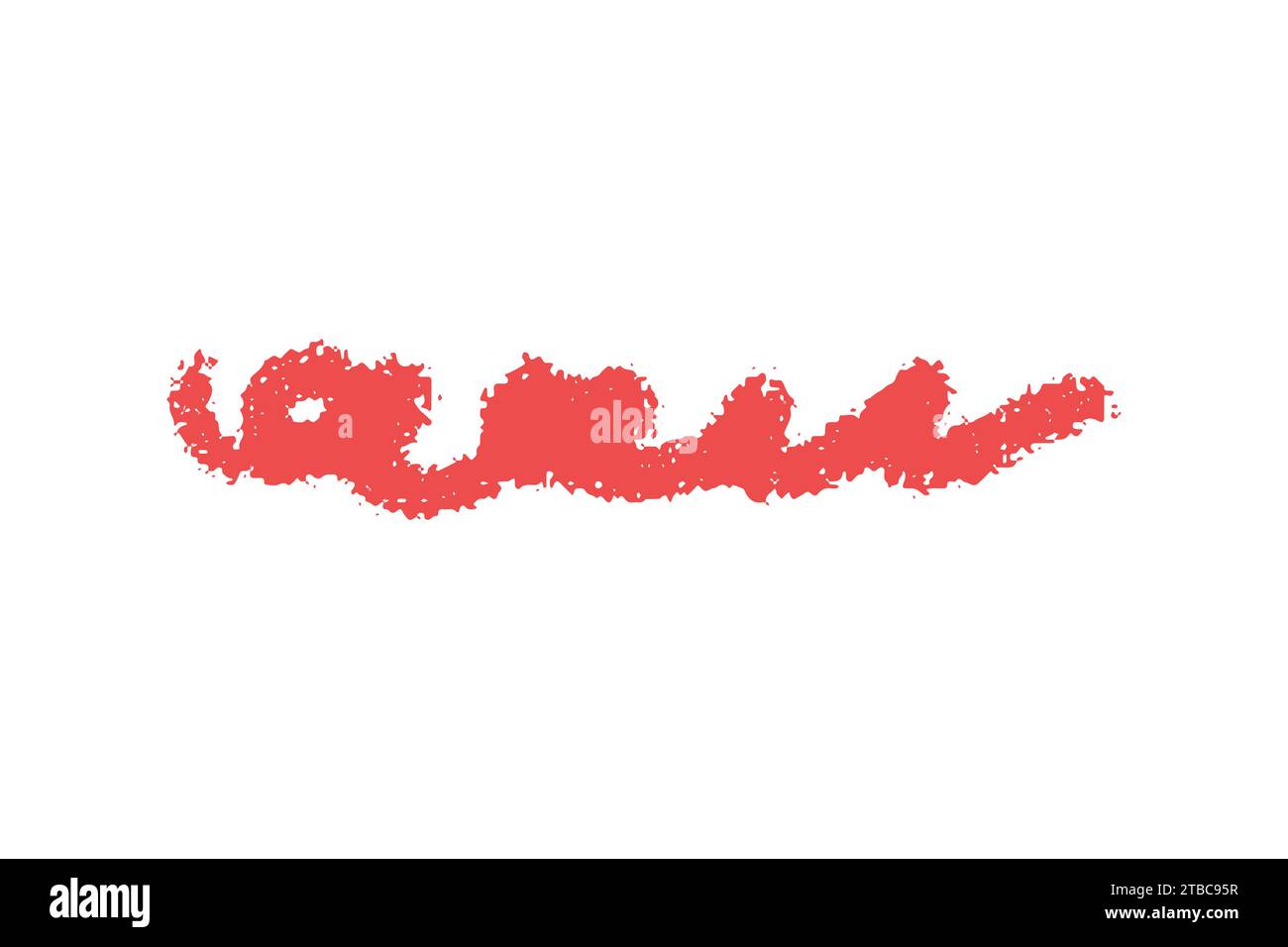 crayon emphasis underline. Hand drawn red charcoal curly lines ...