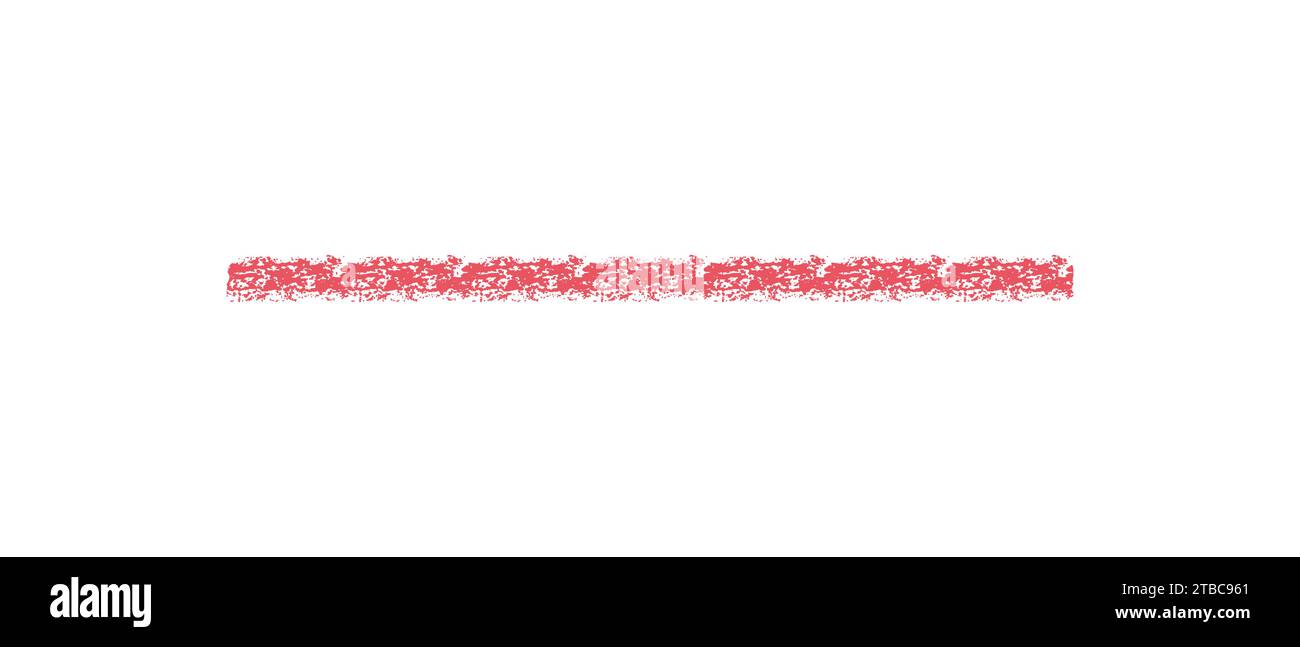 Hand drawn red simple line drawn with wax crayon, chalk or charcoal ...