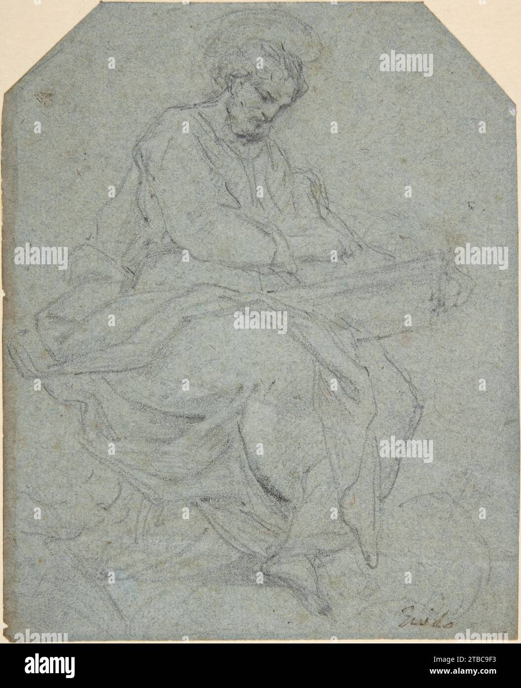 A Seated Apostle (recto); Drapery Study (verso) 2005 by Anonymous ...