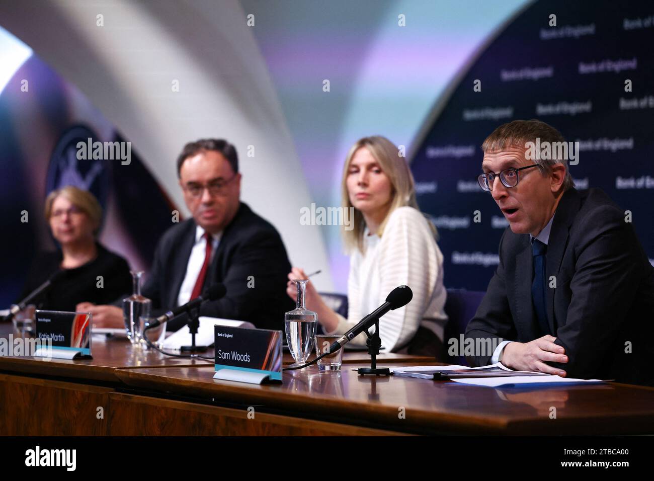 CEO of the Prudential Regulation Authority Sam Woods speaking during ...