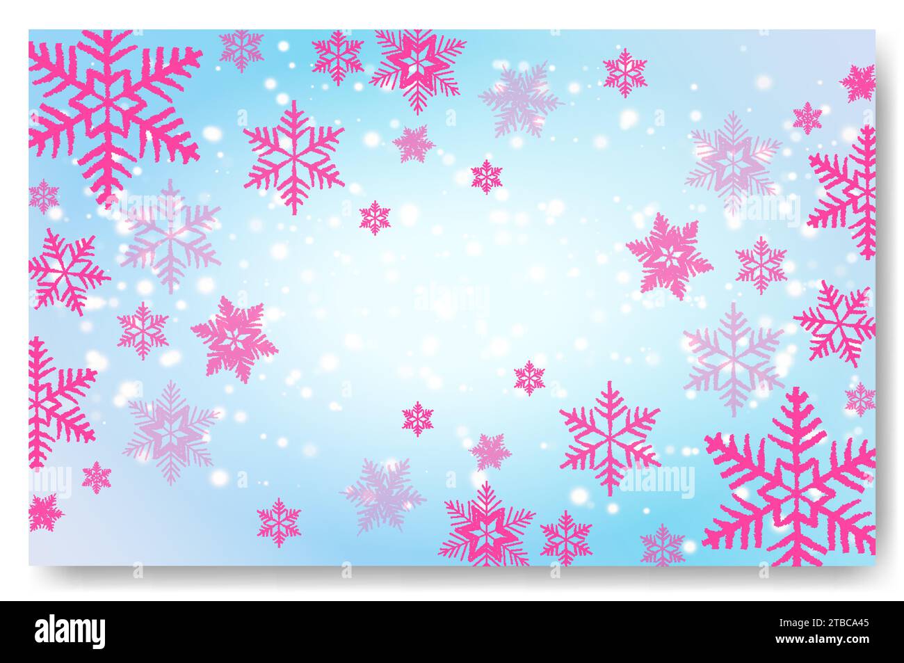 Cute falling snow flakes illustration. Wintertime speck frozen granules ...