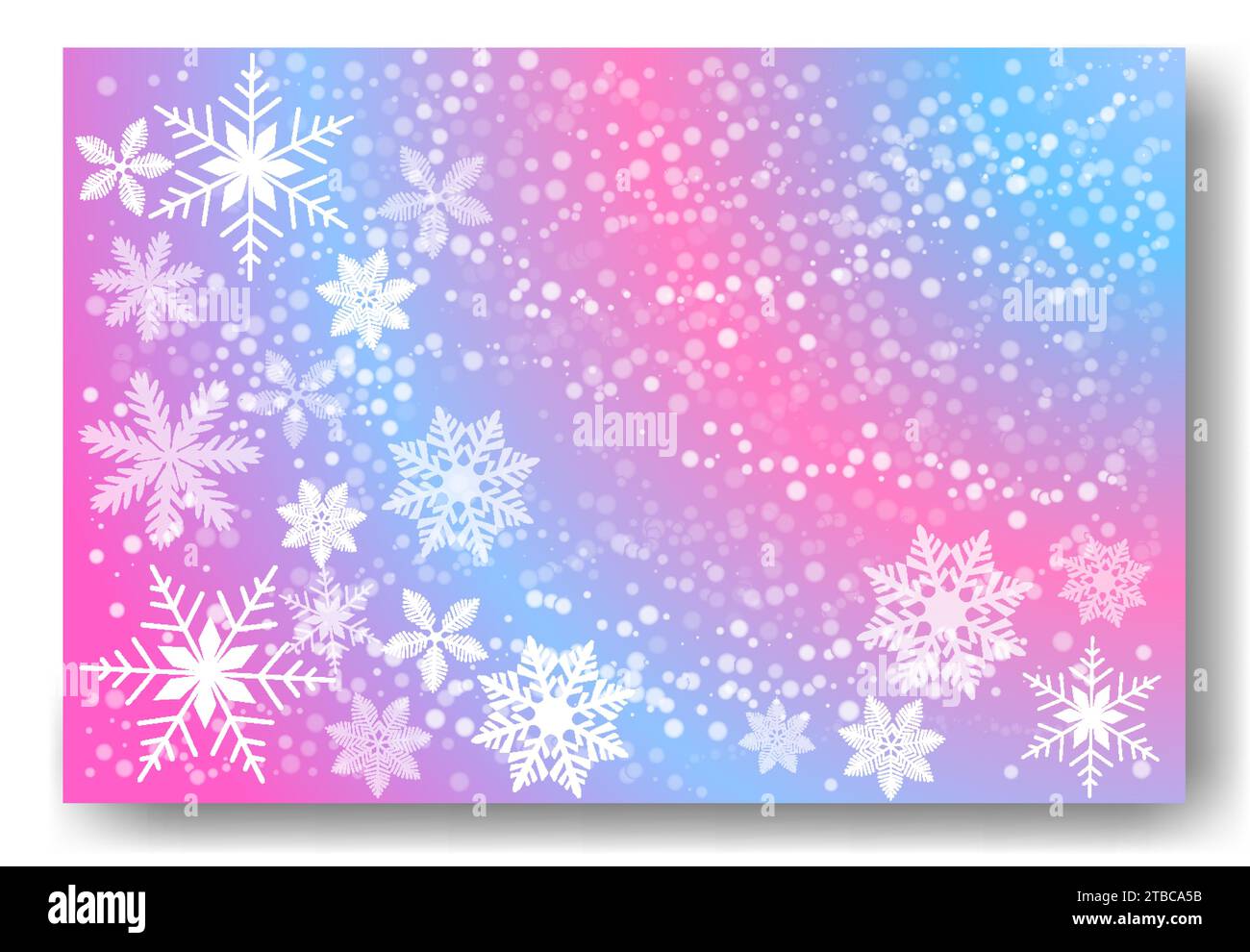 Cute falling snow flakes illustration. Wintertime speck frozen granules ...