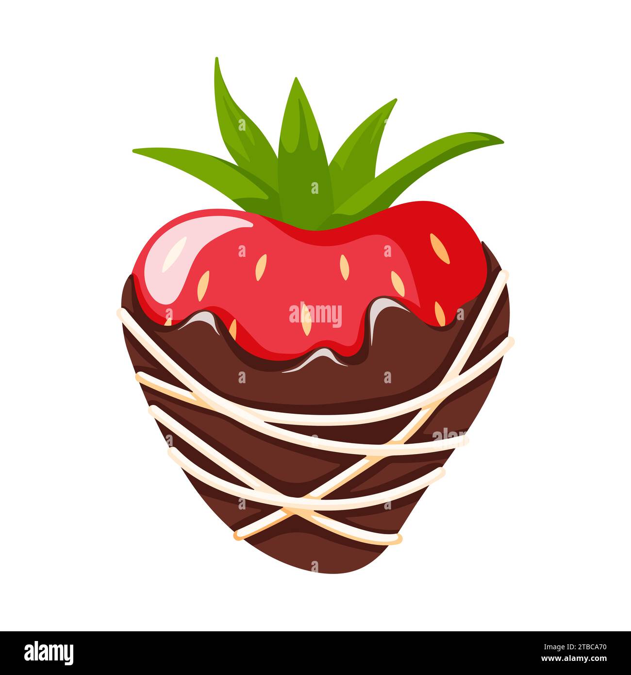 Cartoon Chocolate Covered Strawberry