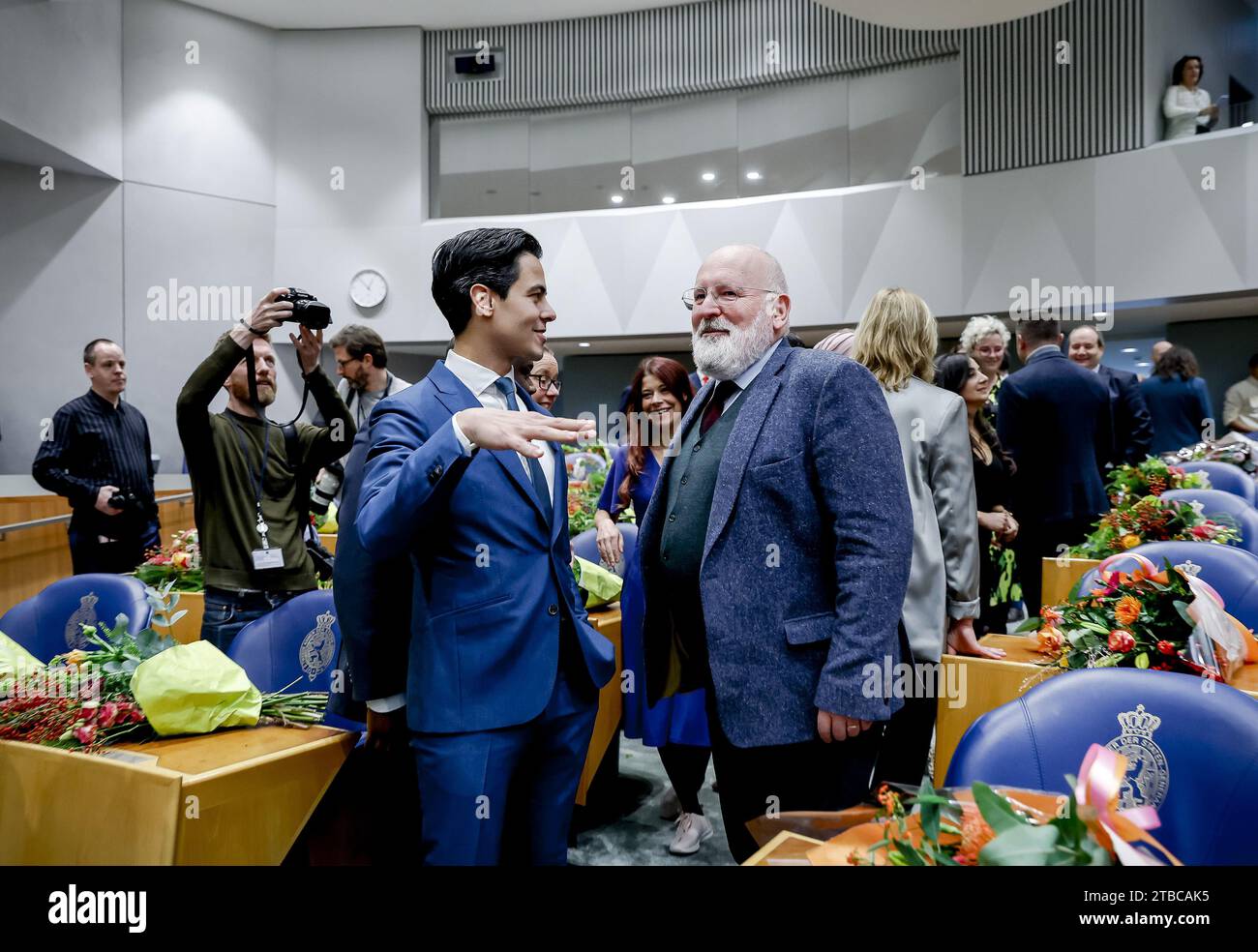 The Hague, Netherlands. 06th Dec, 2023. Rob Jetten (D66) and Frans ...