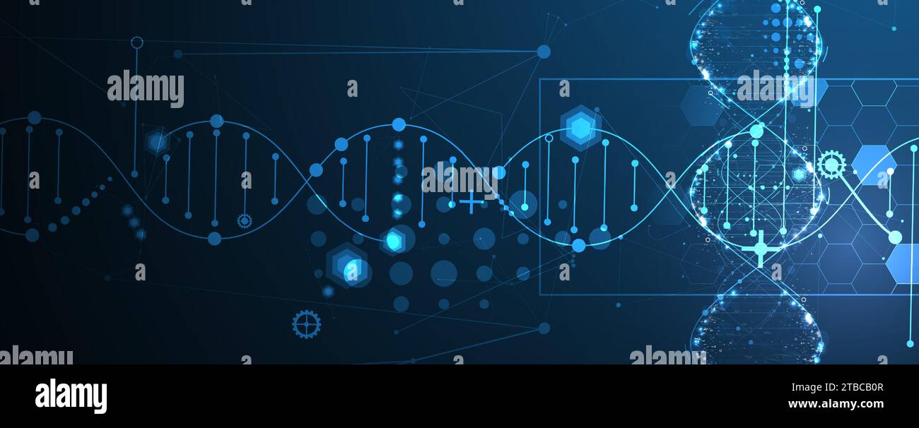 Abstract DNA technology. Science medical concept. Futuristic background ...