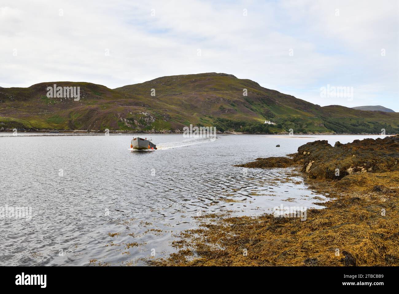The passenger ferry returning from the Cape wrath road end to Keoldale ...