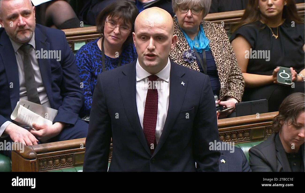 SNP Westminster leader Stephen Flynn speaks during Prime Minister's ...