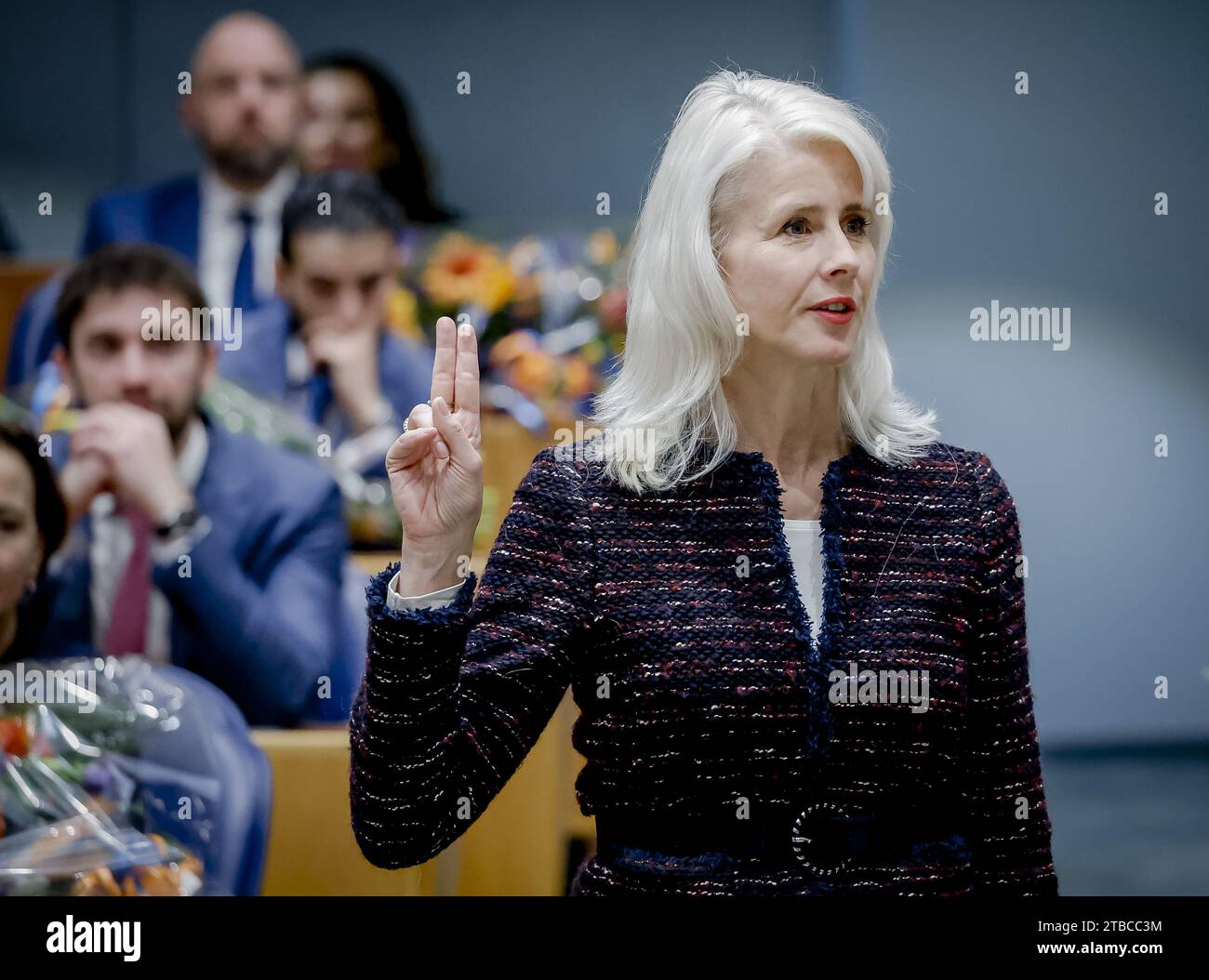 The Hague, Netherlands. 06th Dec, 2023. Mona Keijzer (BBB) takes the ...