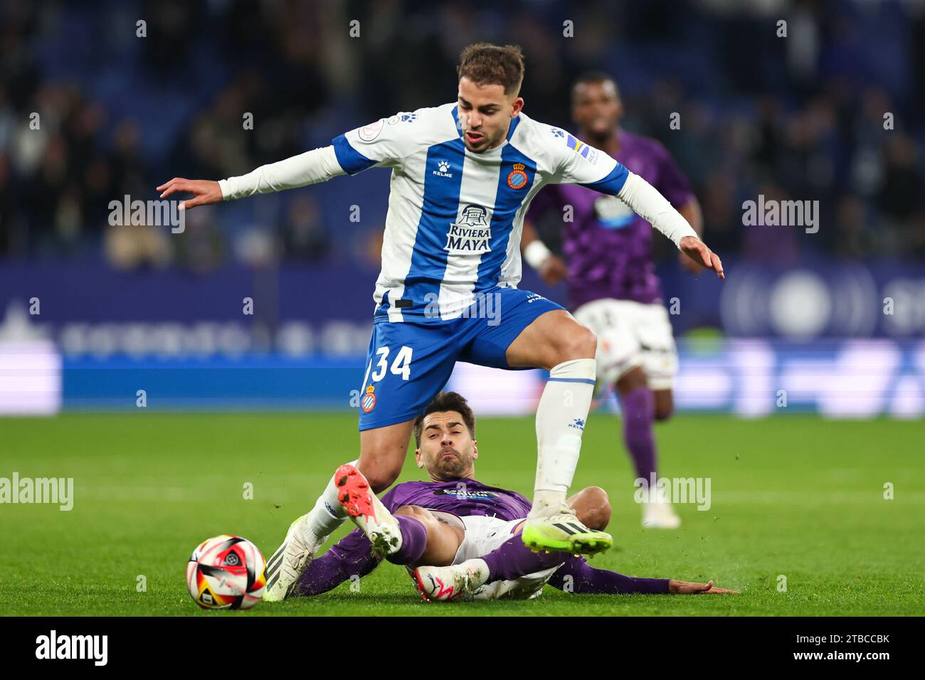 Omar Sadik of RCD Espanyol in action during the Spanish Copa del Rey ...
