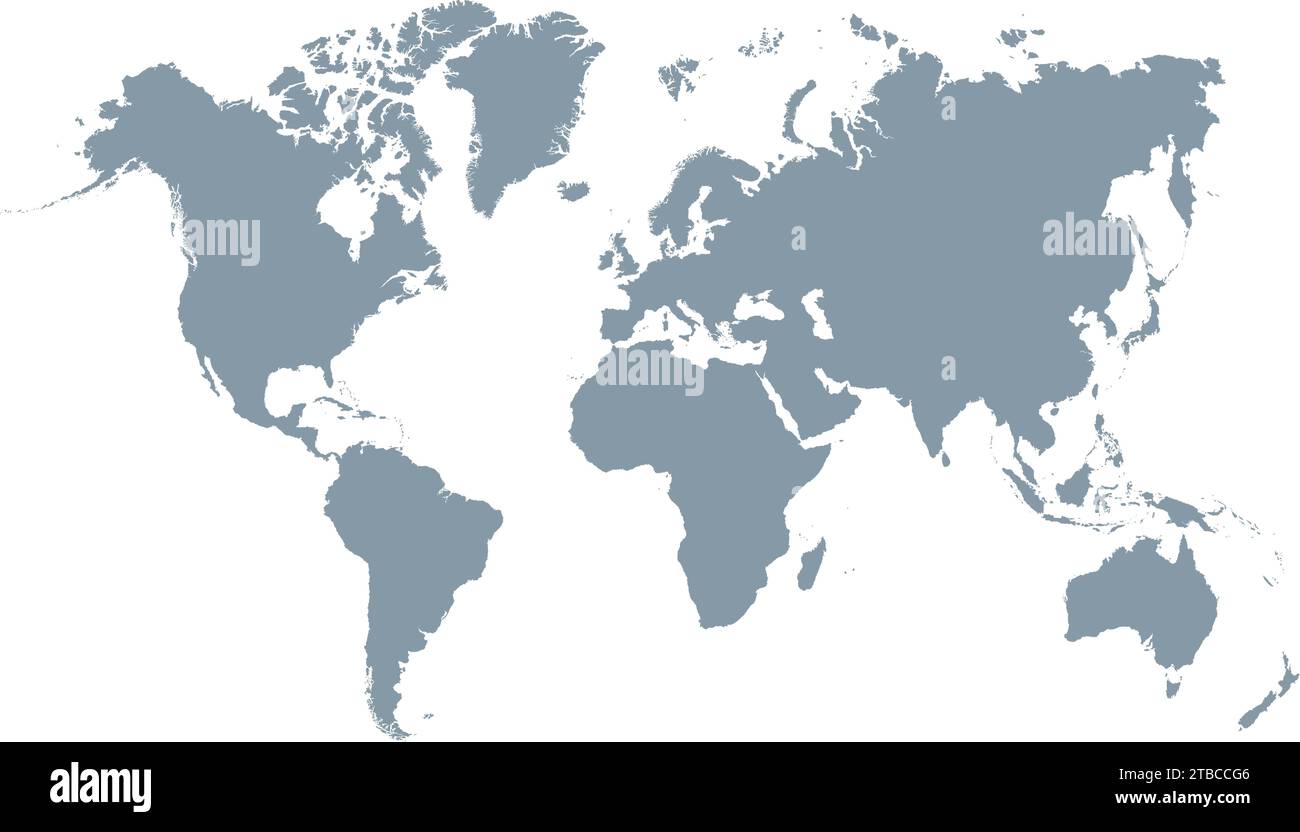 Grey blank world map Stock Vector Image & Art - Alamy