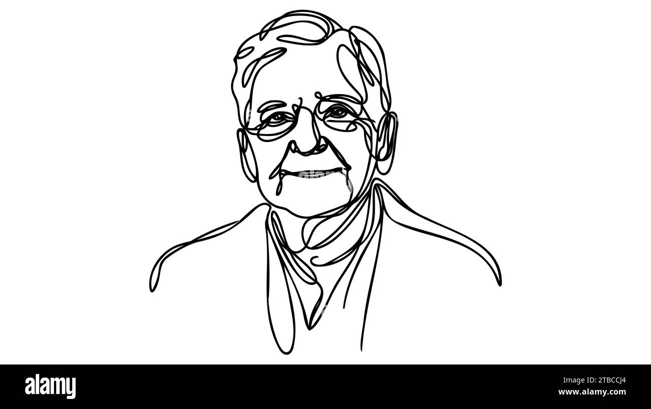 Elderly mans portrait Stock Vector Images - Alamy