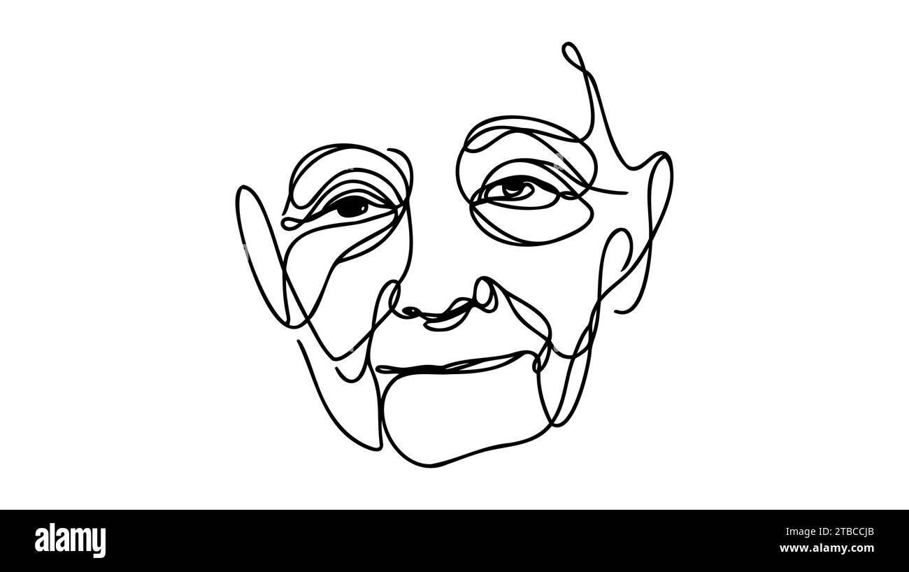 Old mans portrait Stock Vector Images - Alamy