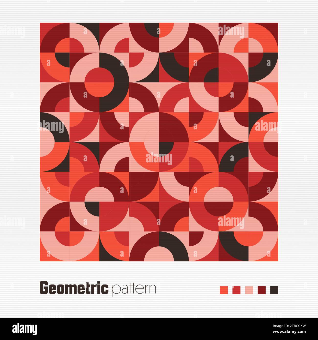 Geometric trendy pattern, Bauhaus style. Modern colorful background with simple elements. Retro ...