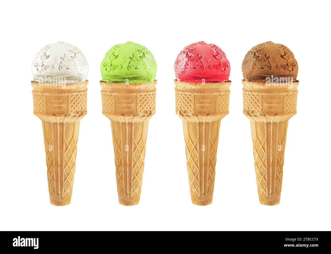 Ice cream various colors Cut Out Stock Images & Pictures - Alamy