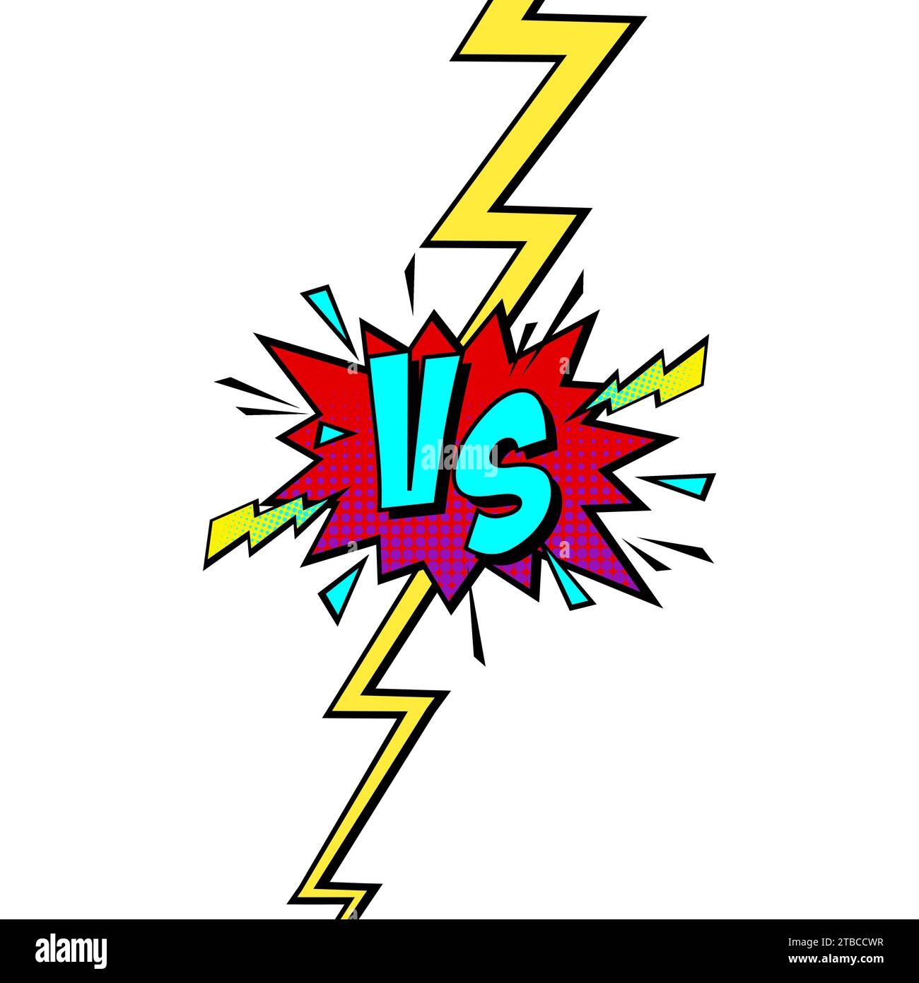 Cartoon comic background. Vs, fight versus. Comics book colorful ...