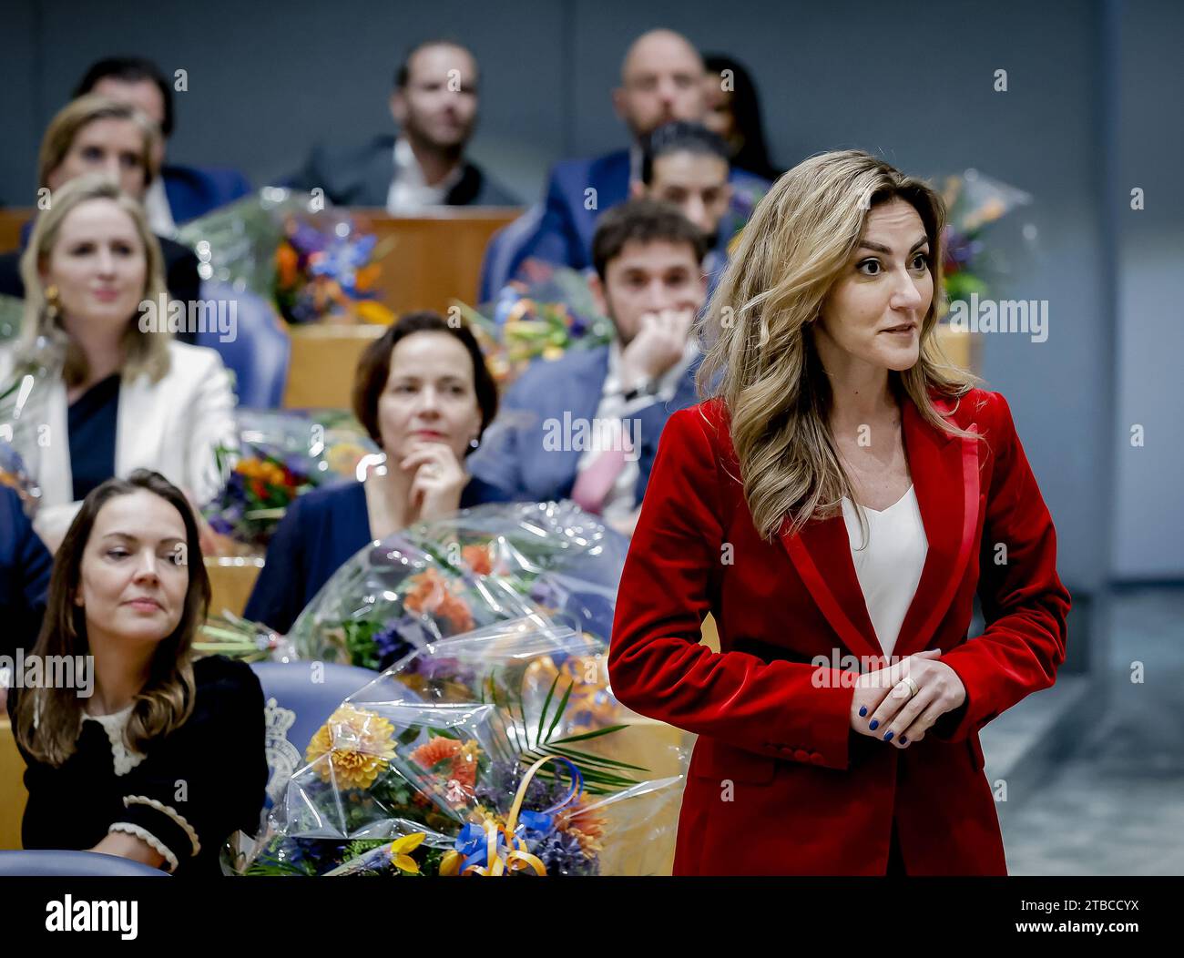 The Hague, Netherlands. 06th Dec, 2023. Dilan Yesilgoz (VVD) takes the ...