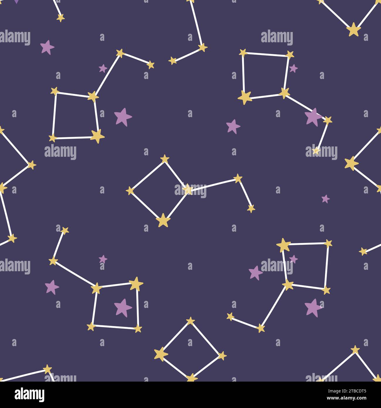 Night seamless constellation pattern. Background with constellation ...