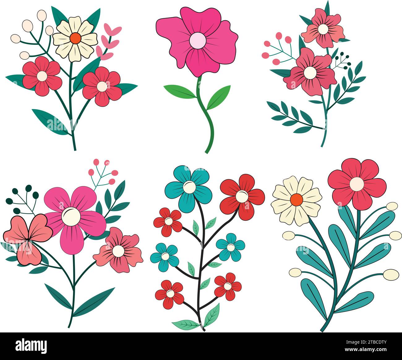 Victorian Flower Illustrations