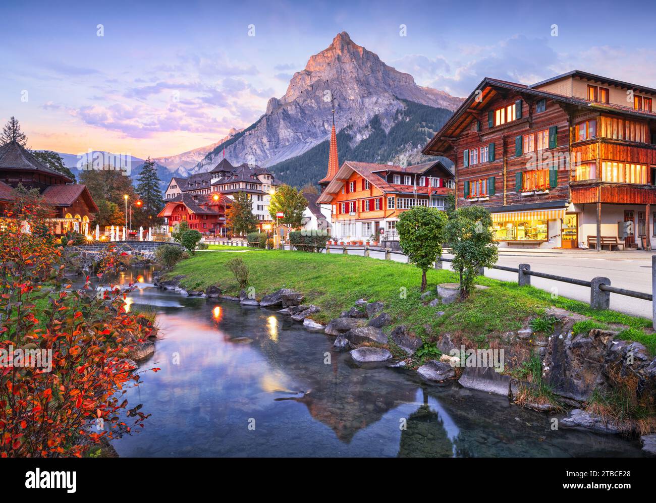 Kandersteg village bernese oberland switzerland hi-res stock ...