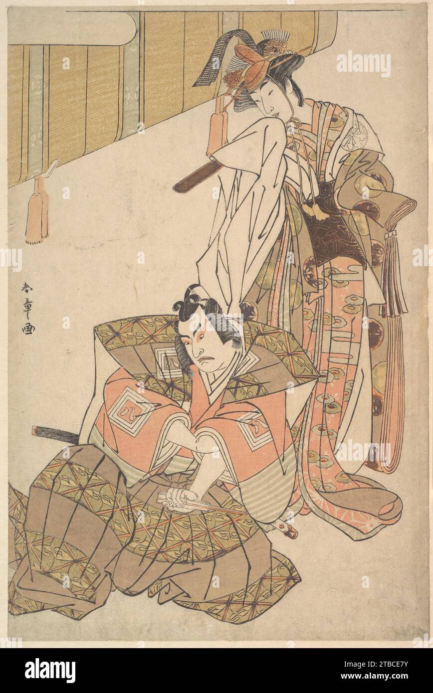 The Third Ichikawa Yaozo and Mimasu Tokujiro 1914 by Katsukawa Shunsho ...