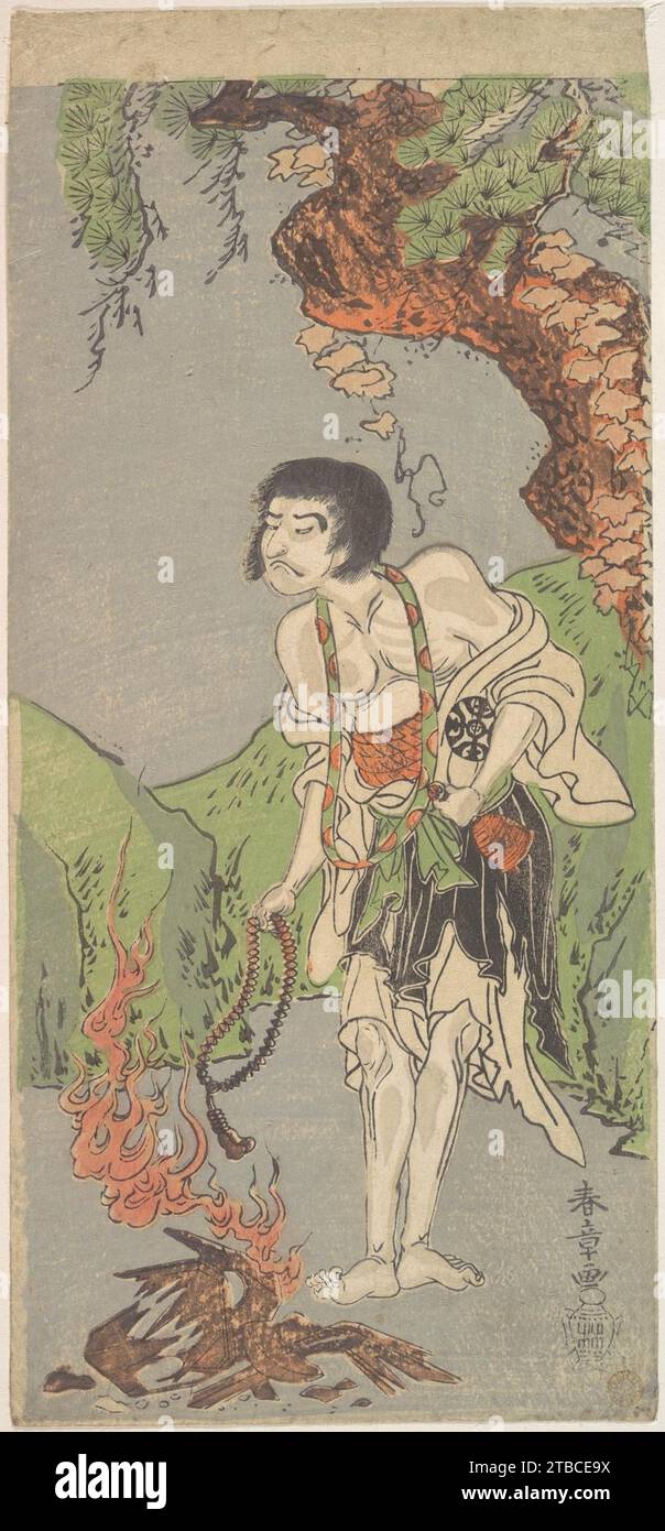 The First Nakamura Nakazo in the Role of Raigo Ajari, a Buddhist Monk ...