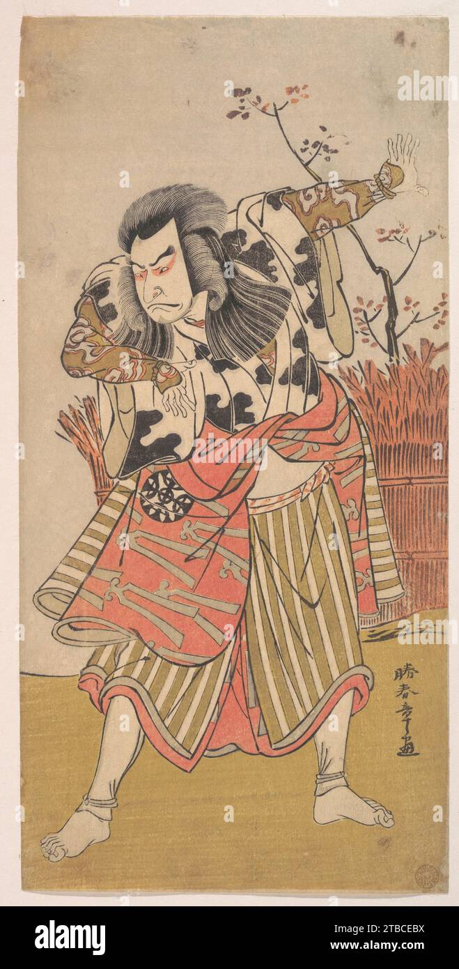 The First Nakamura Nakazo as an Unarmed Man Standing in a Dramatic Pose ...