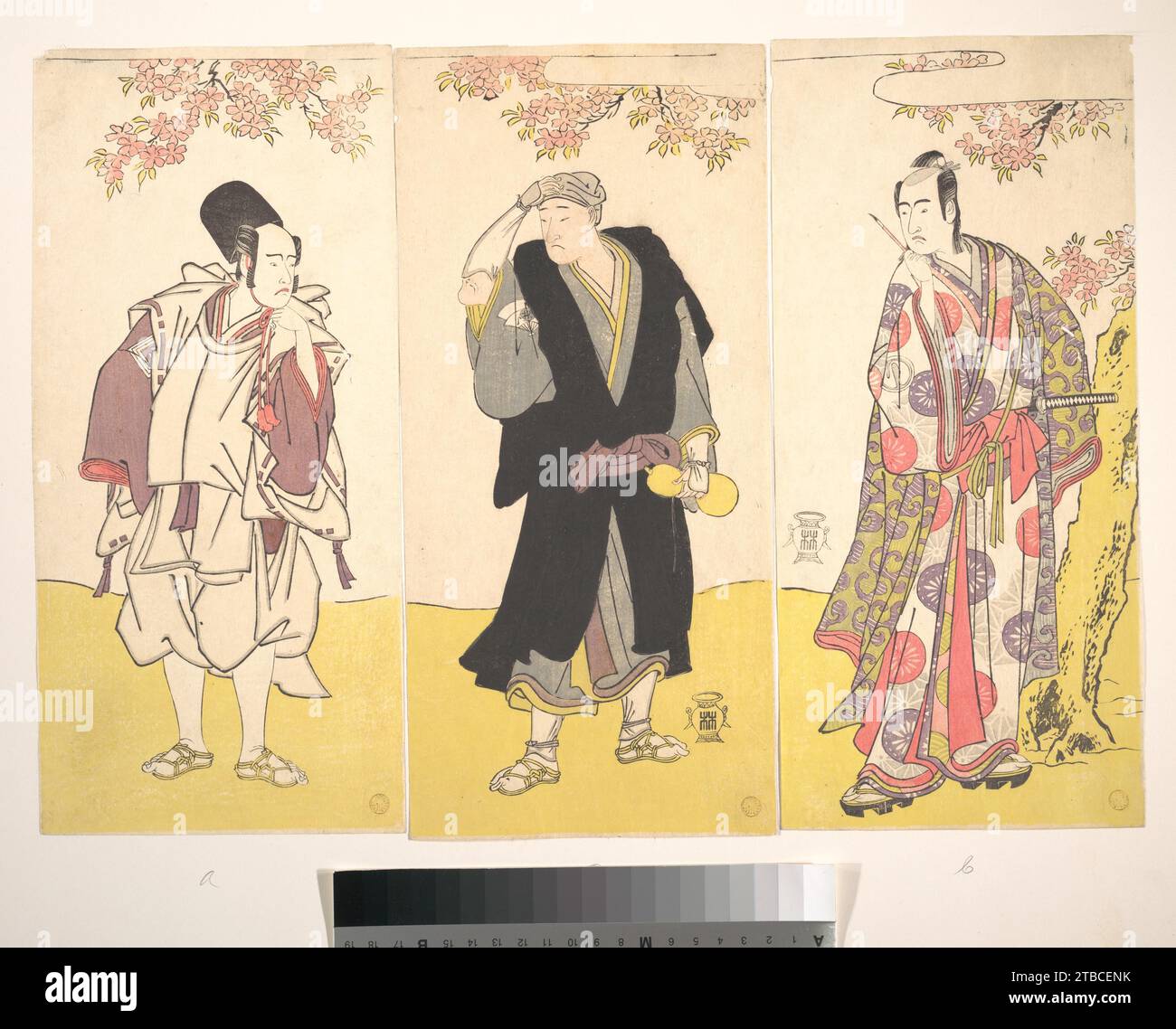 Kabuki Actors Ichikawa Yaozo III, Onoe Matsusuke I, and Sawamura Sojuro III 1922 by Katsukawa ...