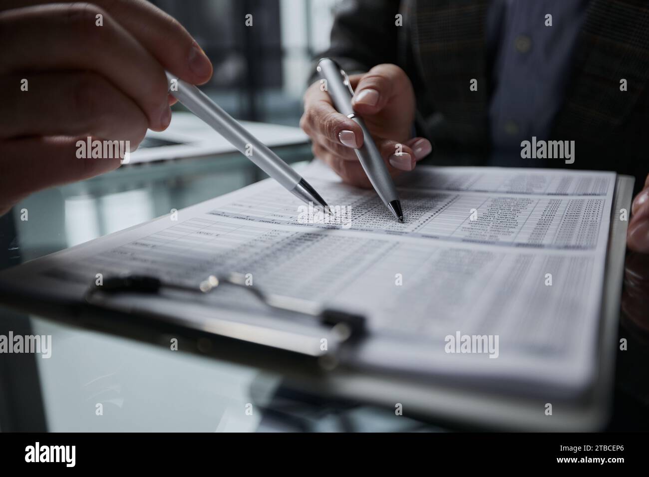 completing a business company personal information checklist form Stock ...