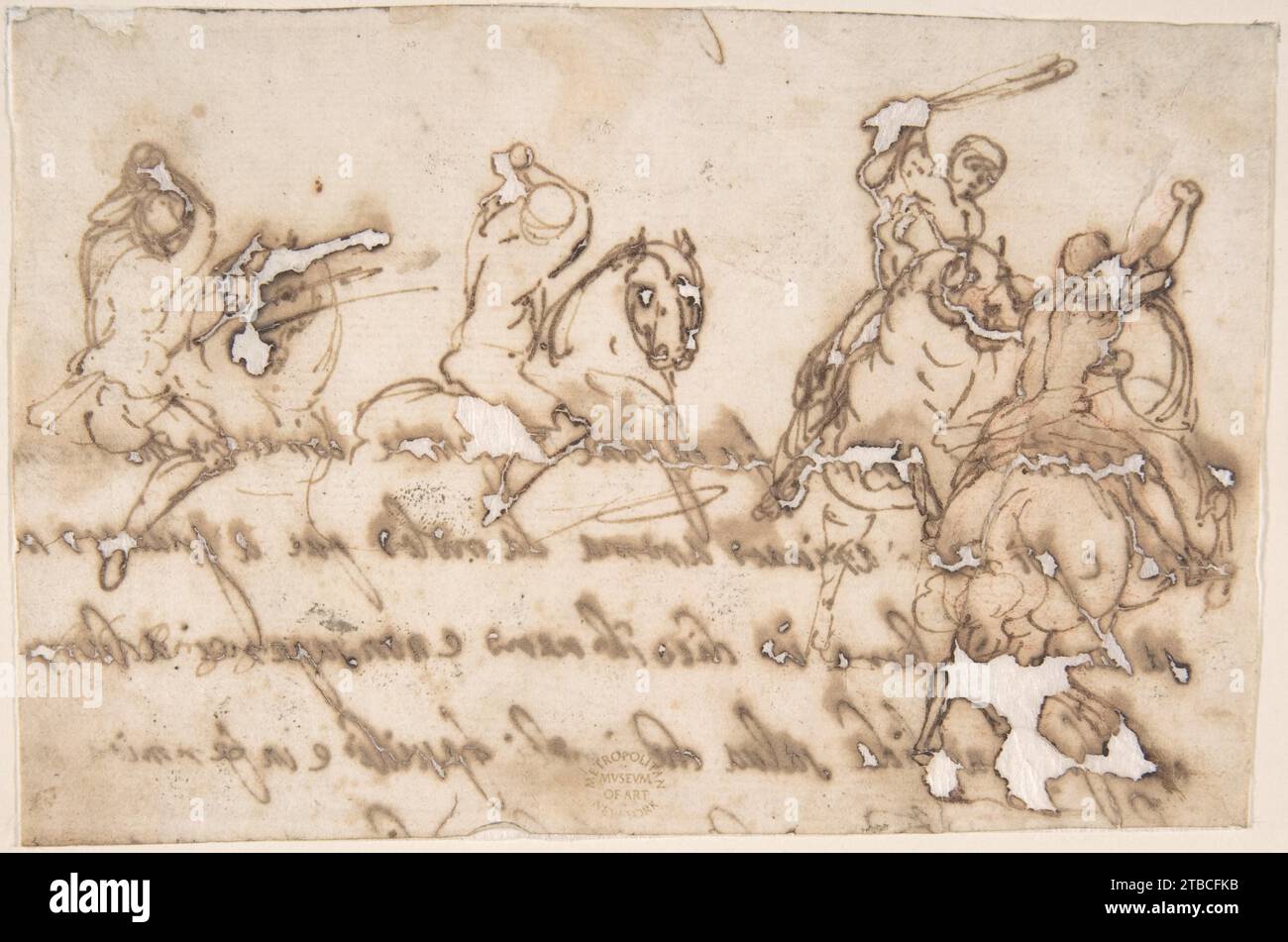 Horsemen Fighting 1880 by Anonymous, Italian, Roman-Bolognese, 17th ...