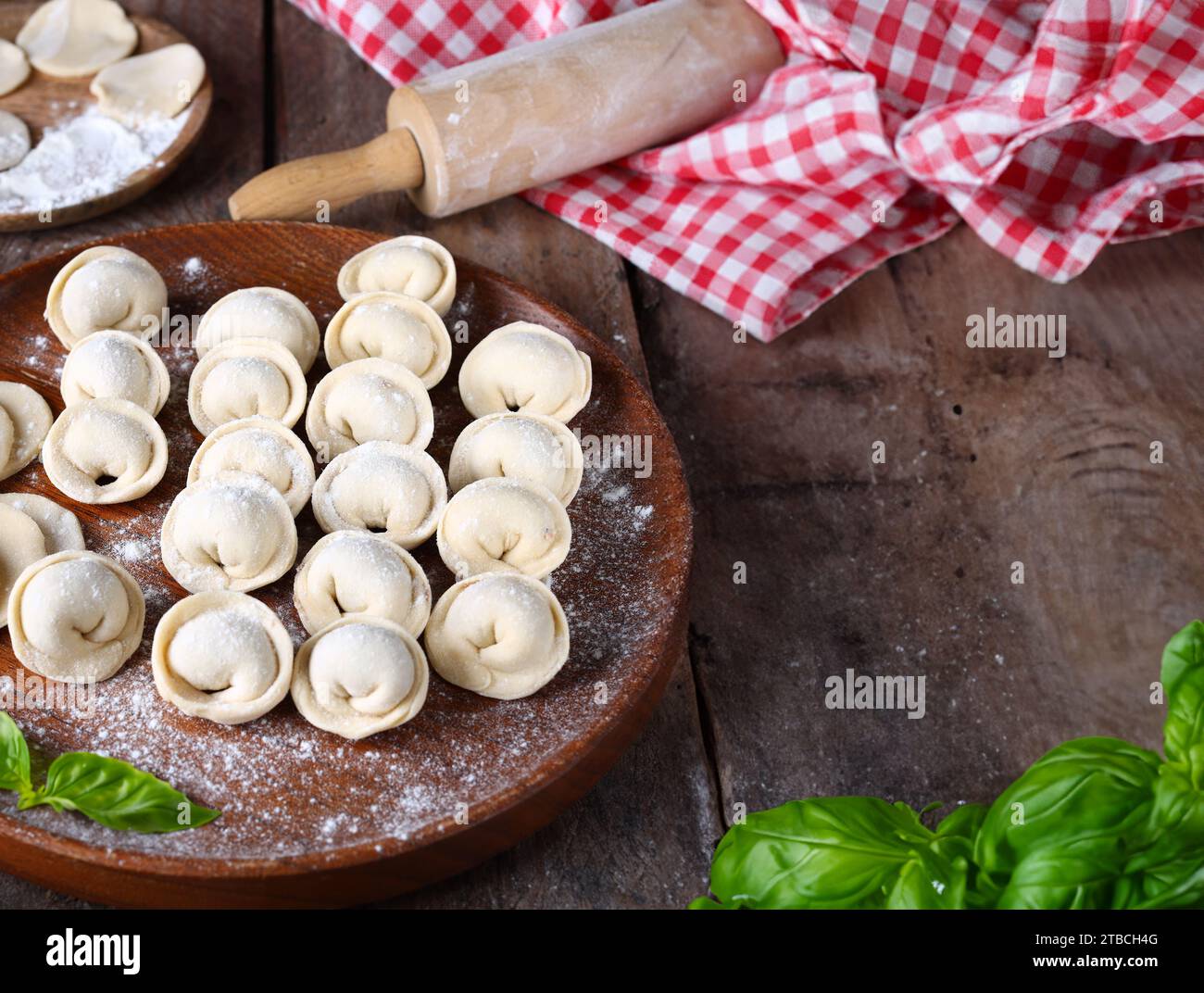 fresh homemade dumplings raw semi-finished product Stock Photo - Alamy