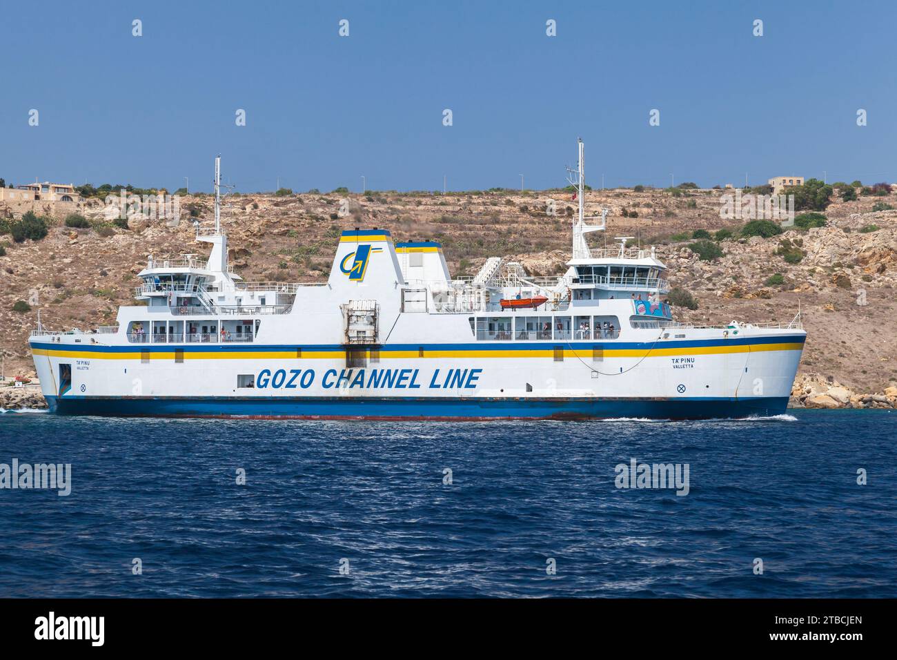 Gozo, Malta - August 27, 2019: MV Ta Pinu ferry ship by The Gozo ...