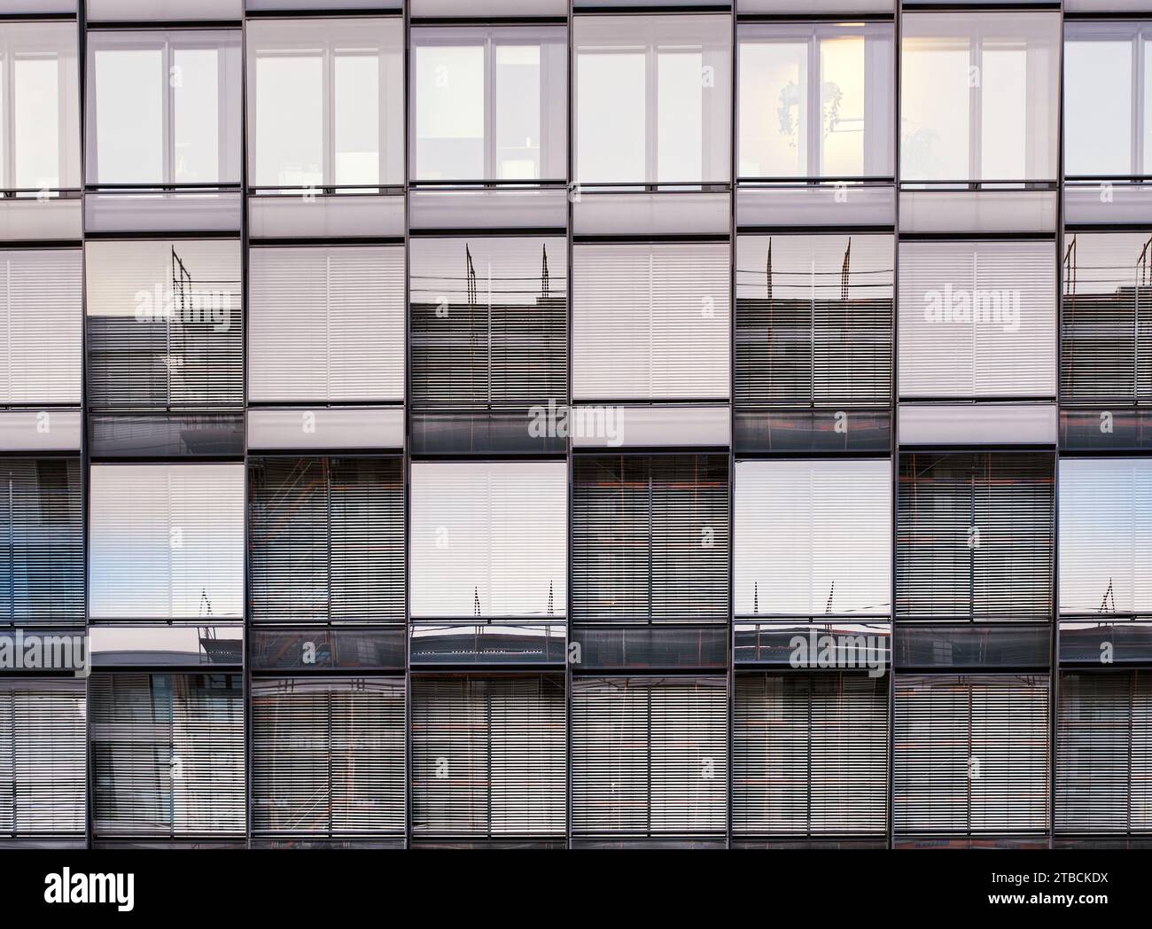 Front view pattern of windows or glazed casement on a modern building ...