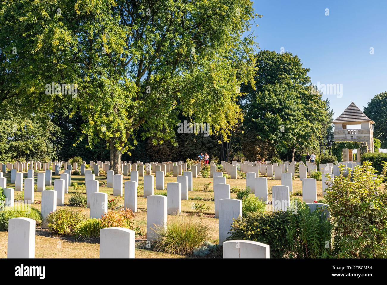 Canadian cementery in Reviers, Calvados, Basse-Normandie, France Stock ...